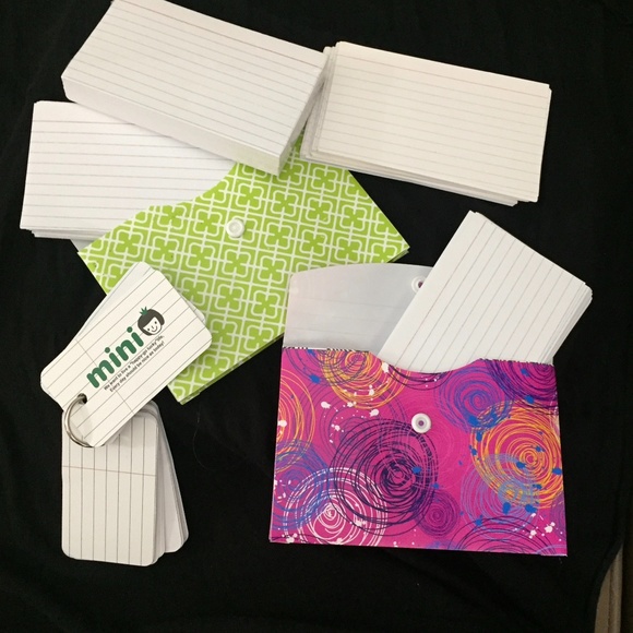 Office | Mini 3x5 Index Cards W Storage Packets Set | Poshmark